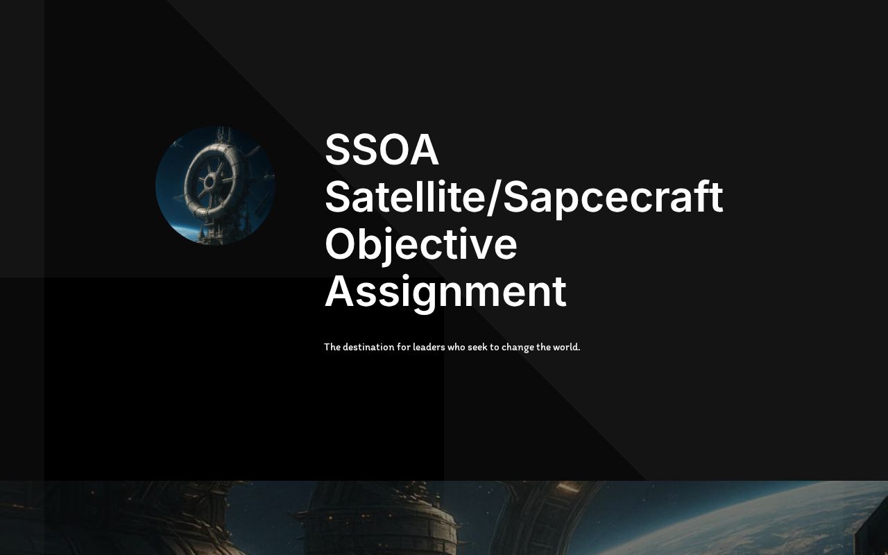 SSOA(Satellite/Spacecraft objective Assignment